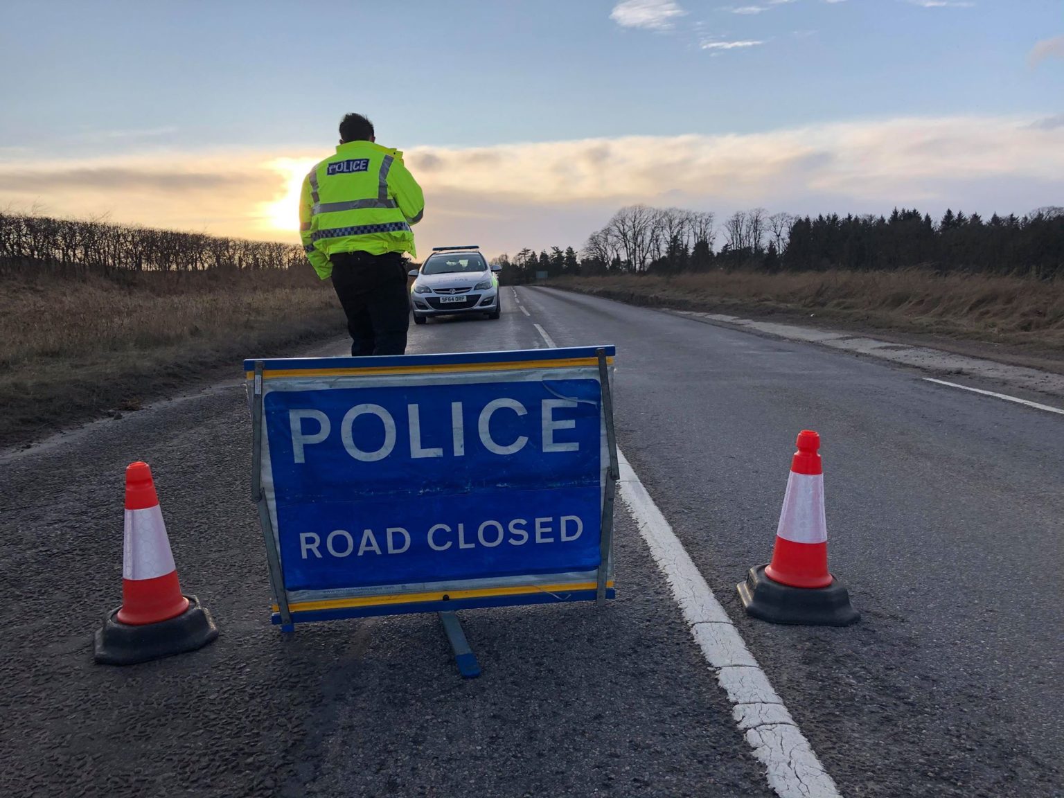 Police locked down road after man died in road smash | STV News