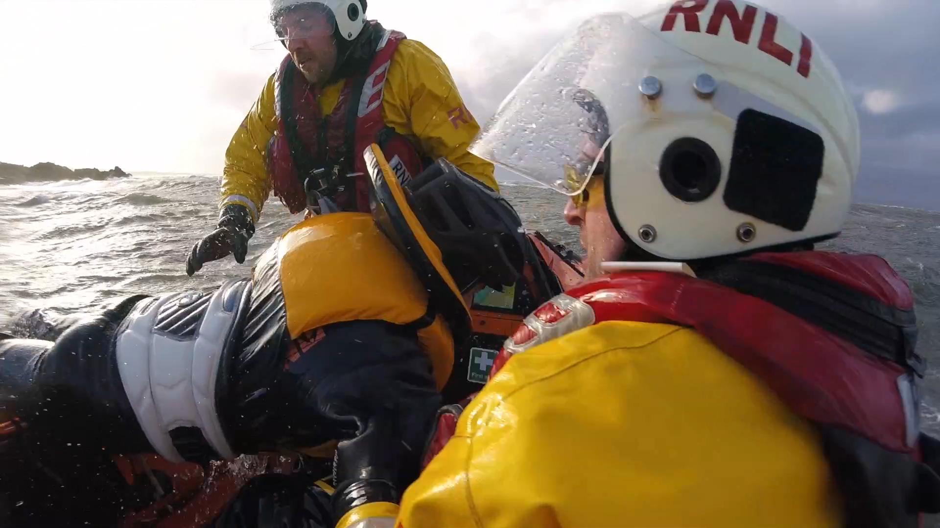 RNLI rescue windsurfer in Firth of Forth during Storm Dennis ...