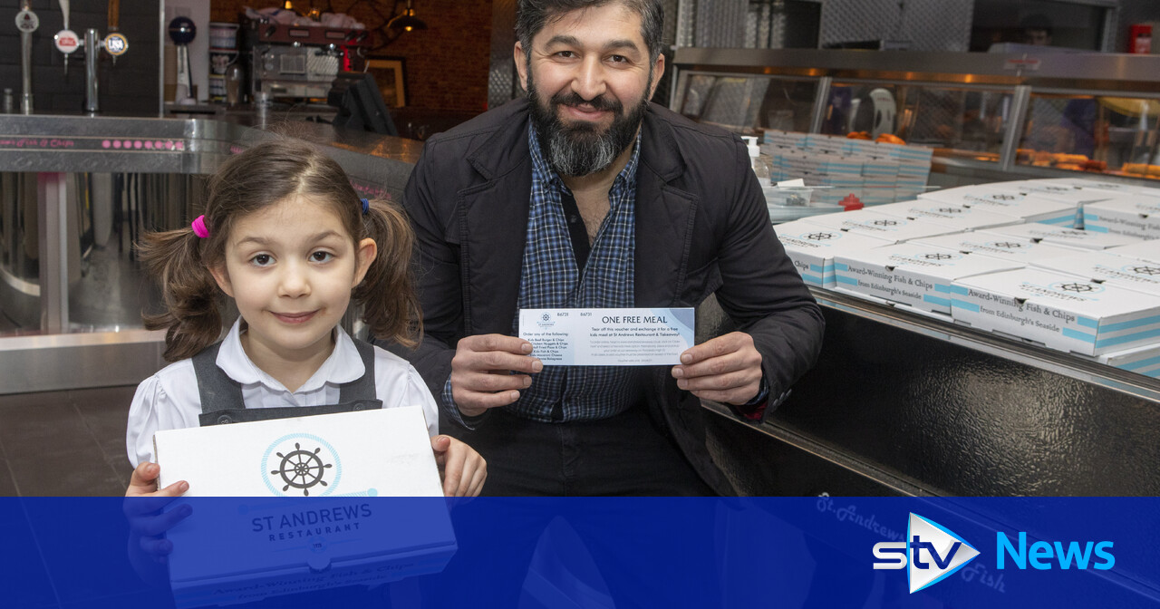 Chip shop owner gives away 5000 meals to schoolchildren | STV News