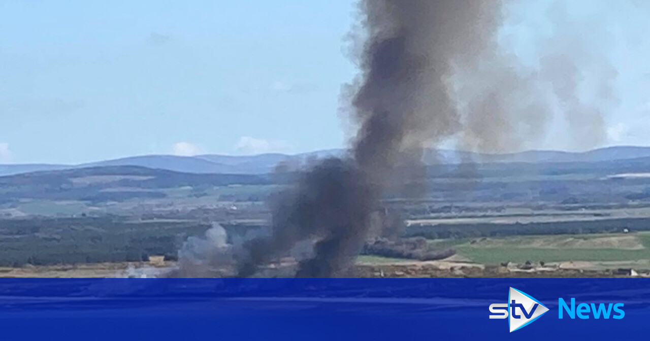 Emergency services tackle huge wildfire near army barracks | STV News