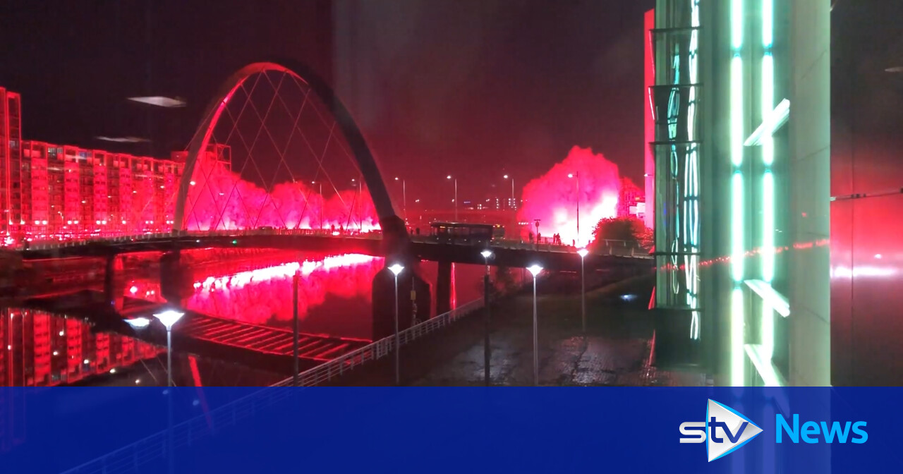 Rangers fans light up the riverside red in title celebration | STV News