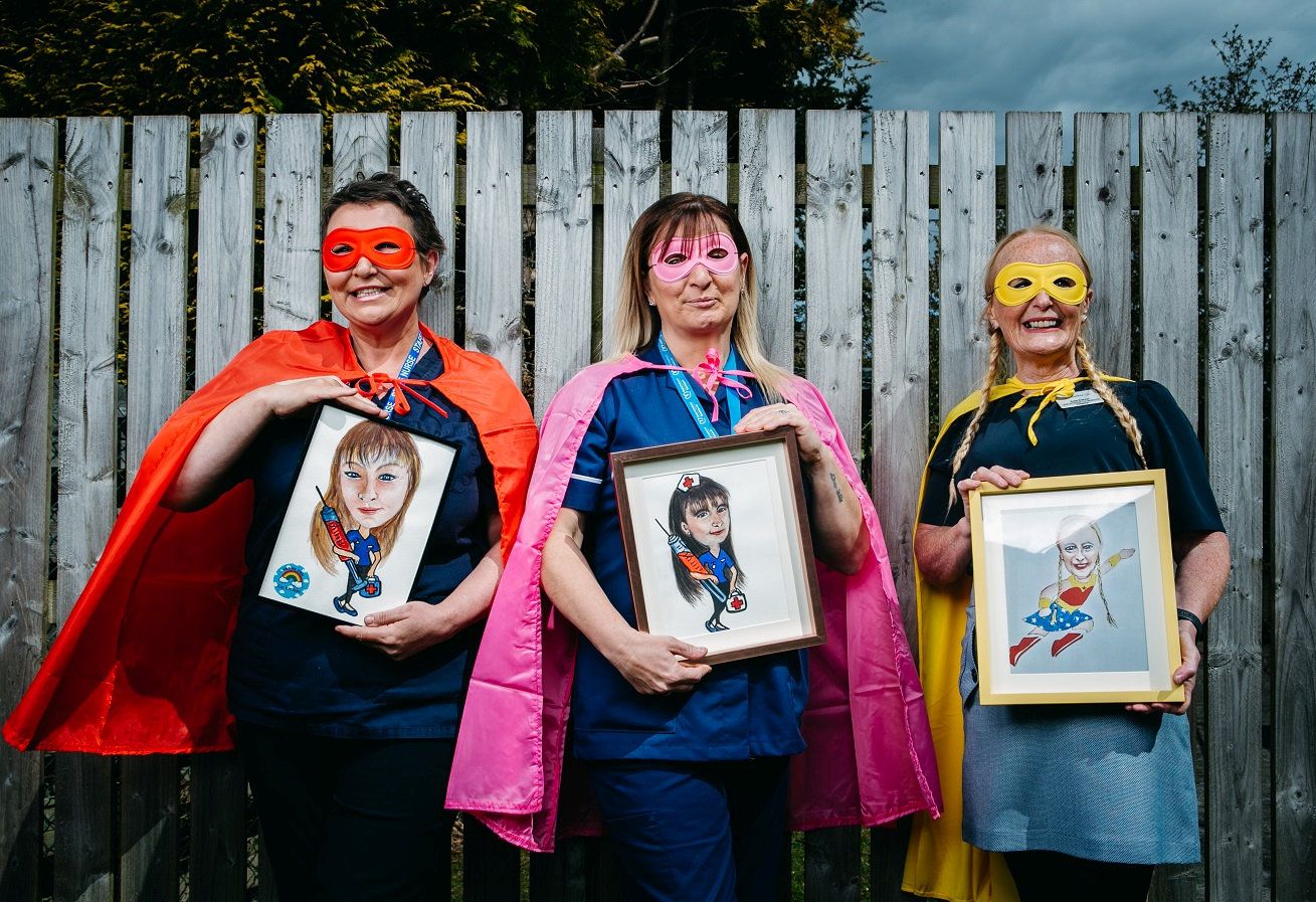 Artistic nurse gives care home workers superhero makeover | STV News