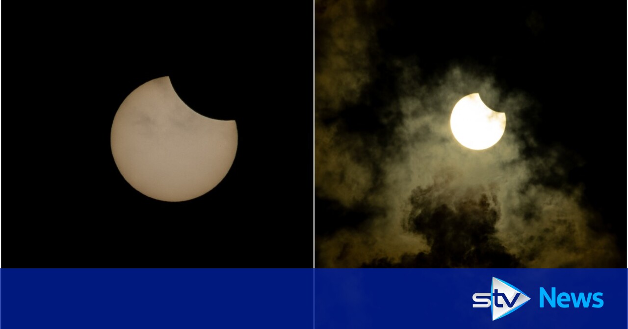Rare solar eclipse delights skygazers across Scotland | STV News
