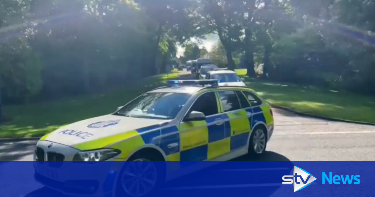 Hundreds of Scottish police officers leave in convoy for G7 | STV News