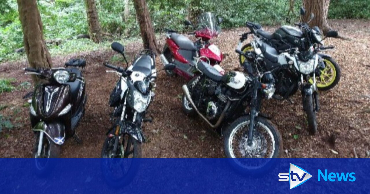 Stolen motorbikes recovered while hunt for thieves continues | STV News