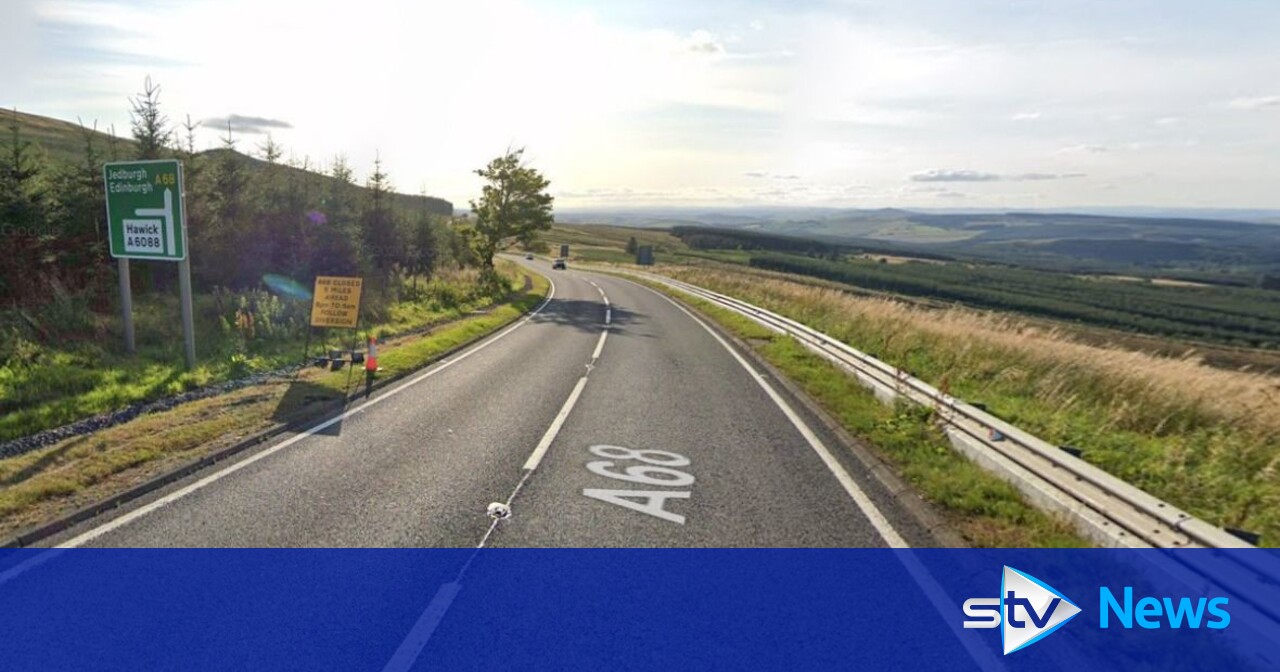 Driver airlifted to hospital after A68 crash between car and lorry in ...