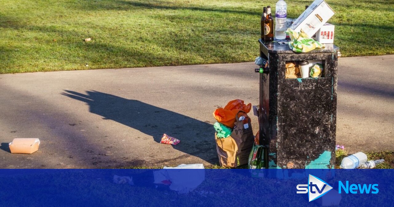 Glasgow bins to get QR codes for instant complaints about litter | STV News