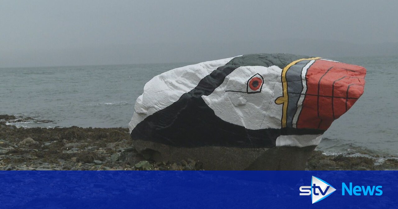 Controversial 'Jim Crow stone' transformed into proud Puffin Rock | STV ...