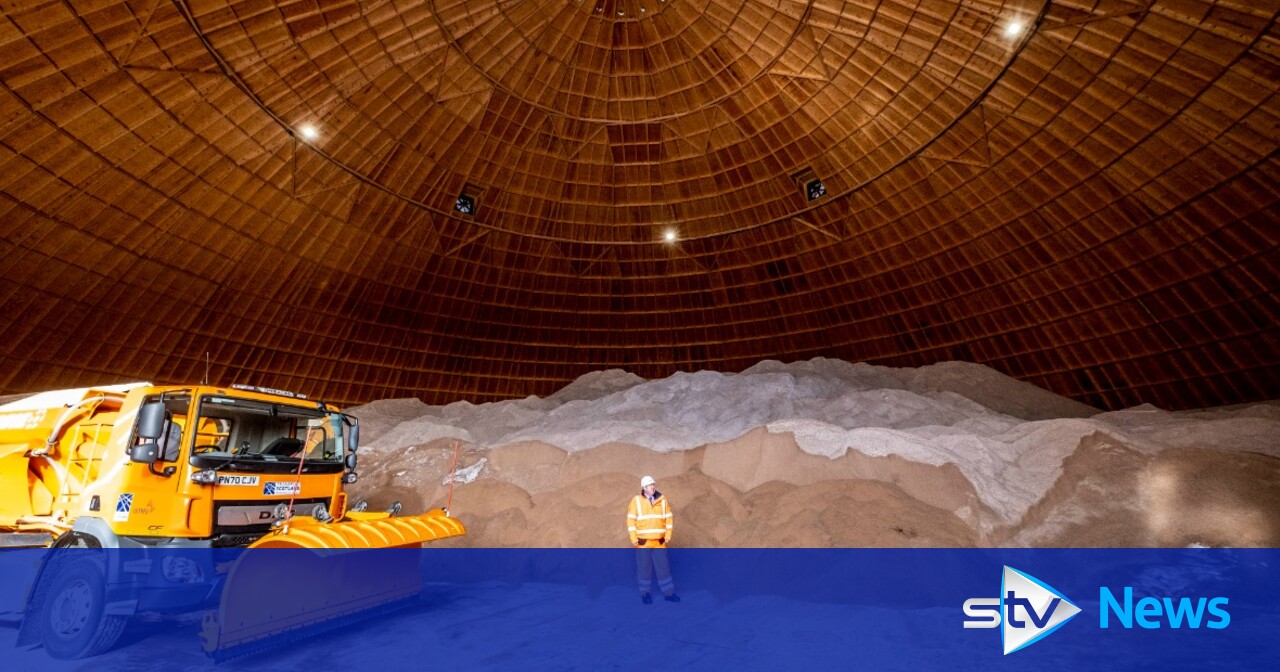 Scotland's largest salt barn 'will help keep roads moving this winter ...