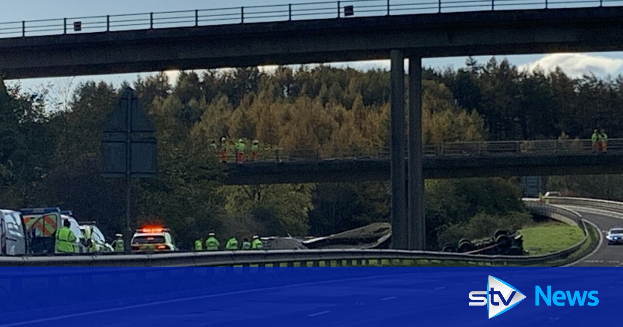 Driver who died after lorry crashed off bridge is named | STV News
