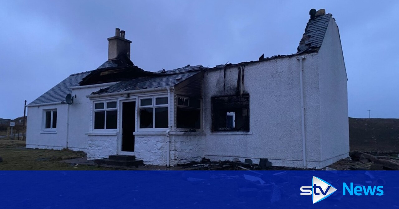Couple flee Lewis house fire in pyjamas after lightning strike destroys ...