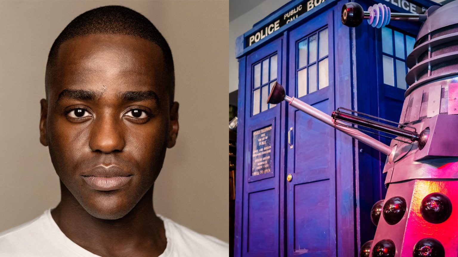 Scottish actor Ncuti Gatwa spotted punching his way out of a giant ...