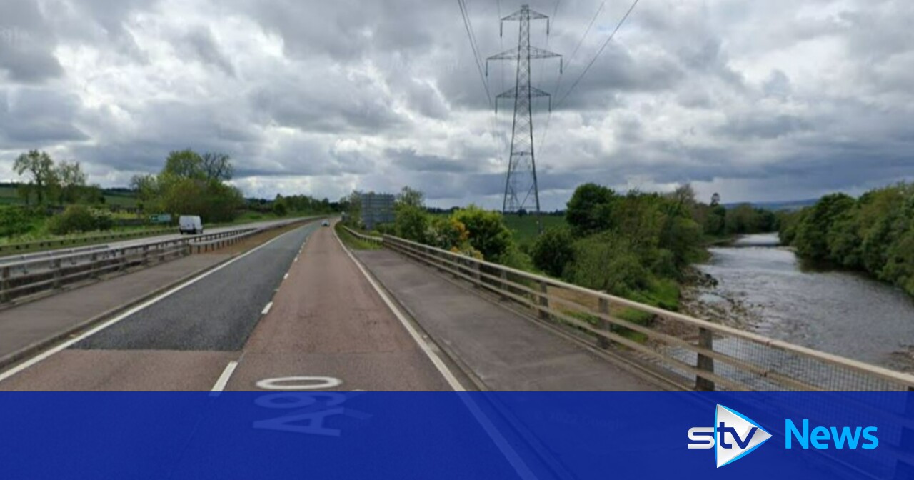 Two car crash on A90 neat Stracathro on North Water Bridge closes road northbound at Forfar ...