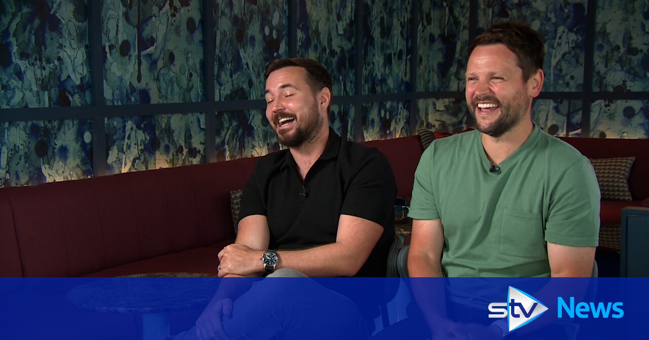 Martin Compston and Gordon Smart launch podcast Restless Natives | STV News