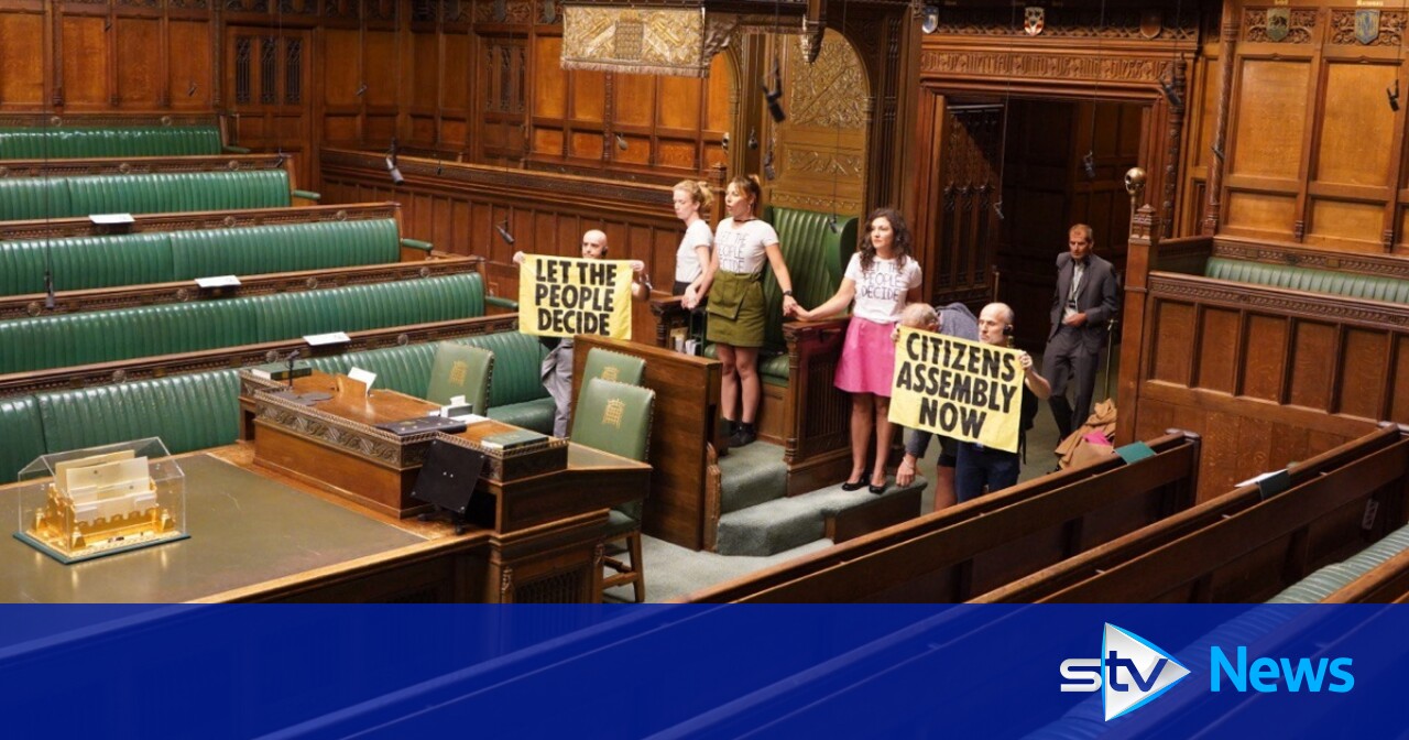 Extinction Rebellion activists superglued to chair in House of Commons ...