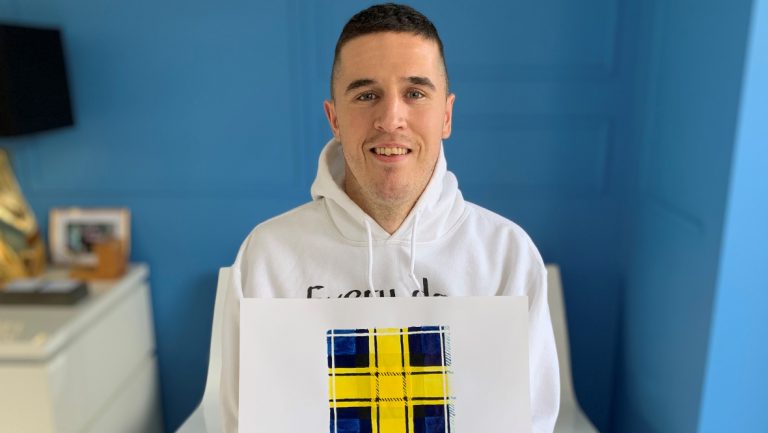 Paralysed artist who paints with his mouth unveils artwork inspired by ...