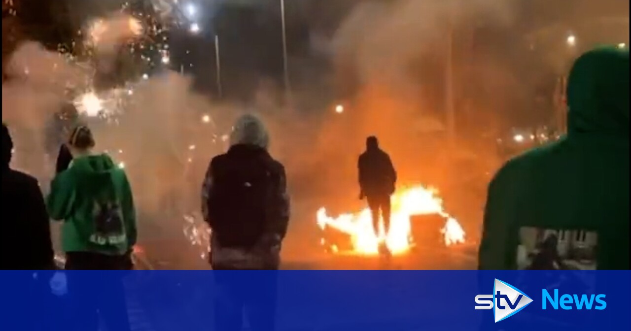 Roads blocked and police attacked by fireworks during Dundee disorder ...