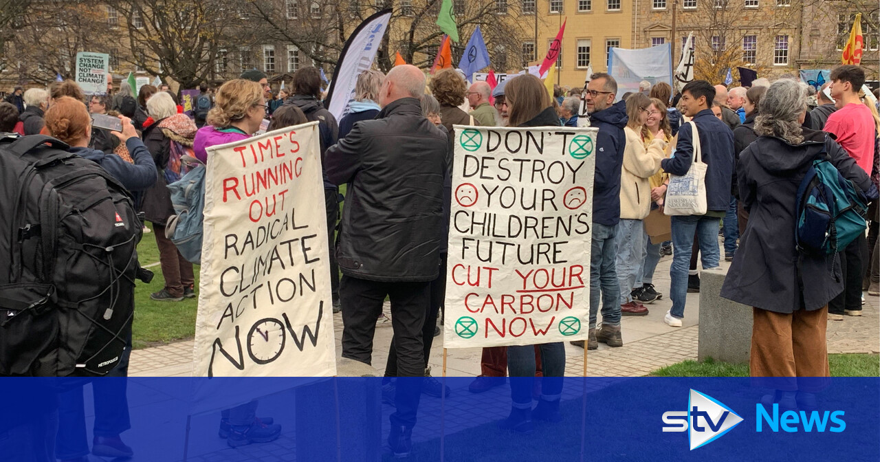 Thousands of climate protesters march in Edinburgh on Global Day of ...