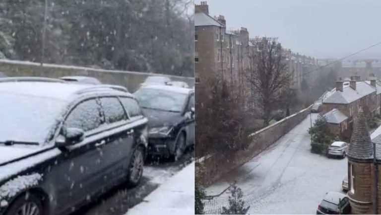 Snow falls as freezing temperatures grip Scotland amid Met Office ...