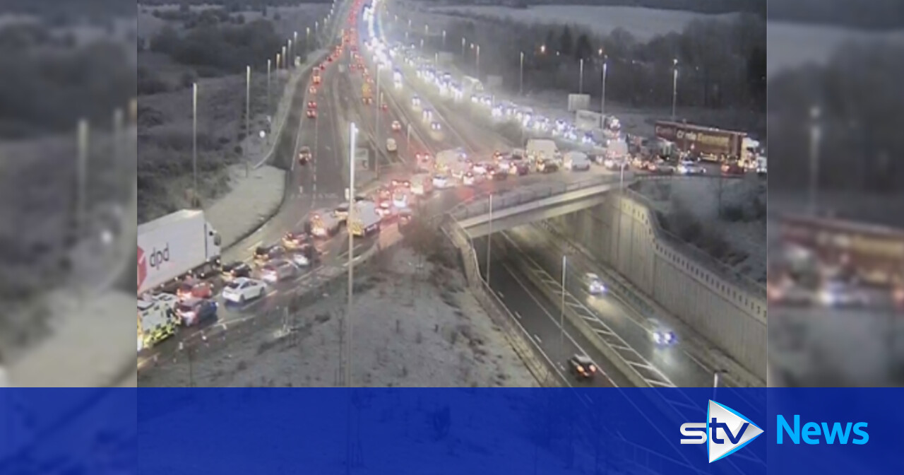 Man in hospital after rush hour crash near M74 at Raith Interchange ...