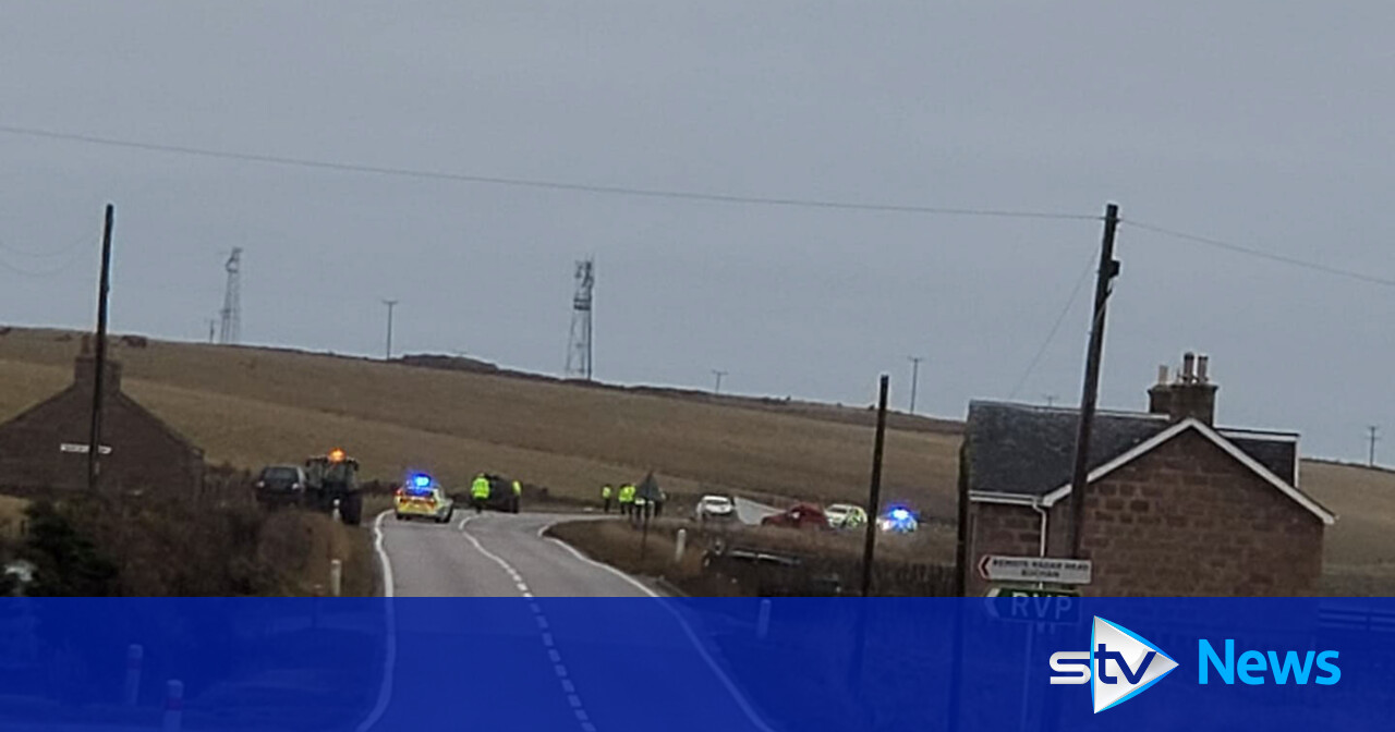 Major road A90 Longhaven closed in both directions after three-car crash near Peterhead | STV News