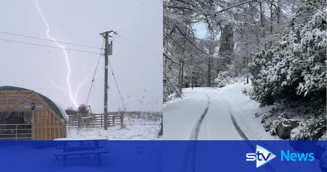 Snow falls as freezing temperatures grip Scotland amid Met Office ...