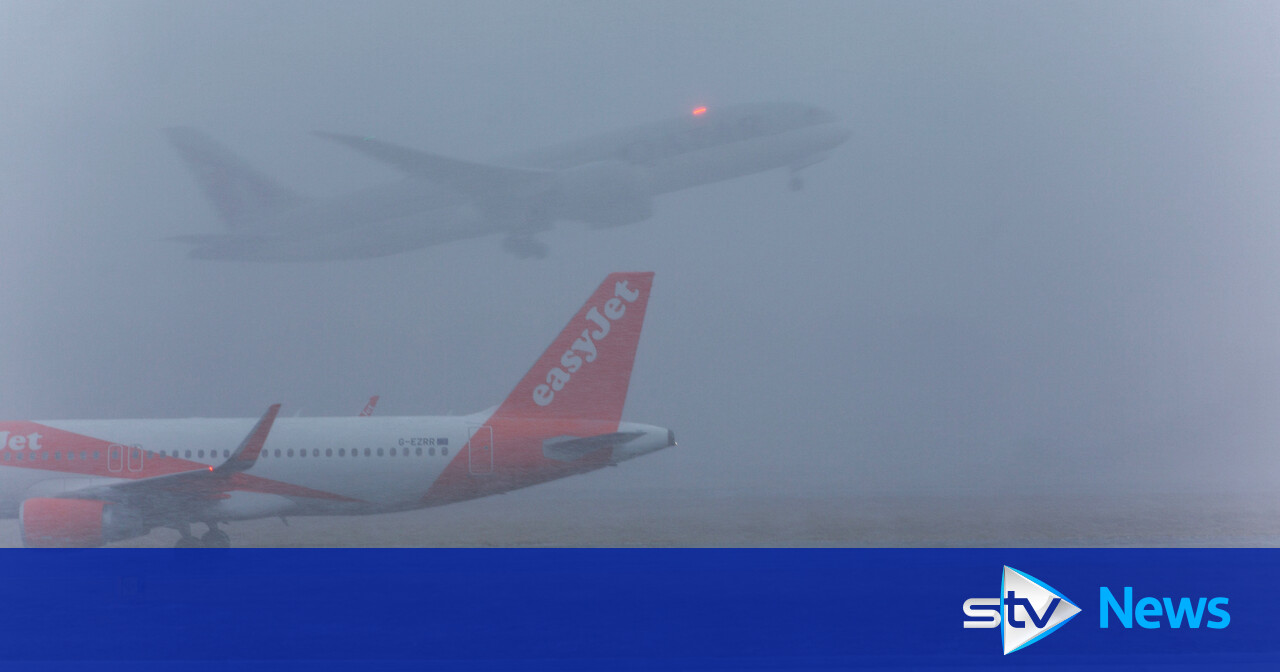 Glasgow Airport runway closed and flights cancelled amid icy conditions ...