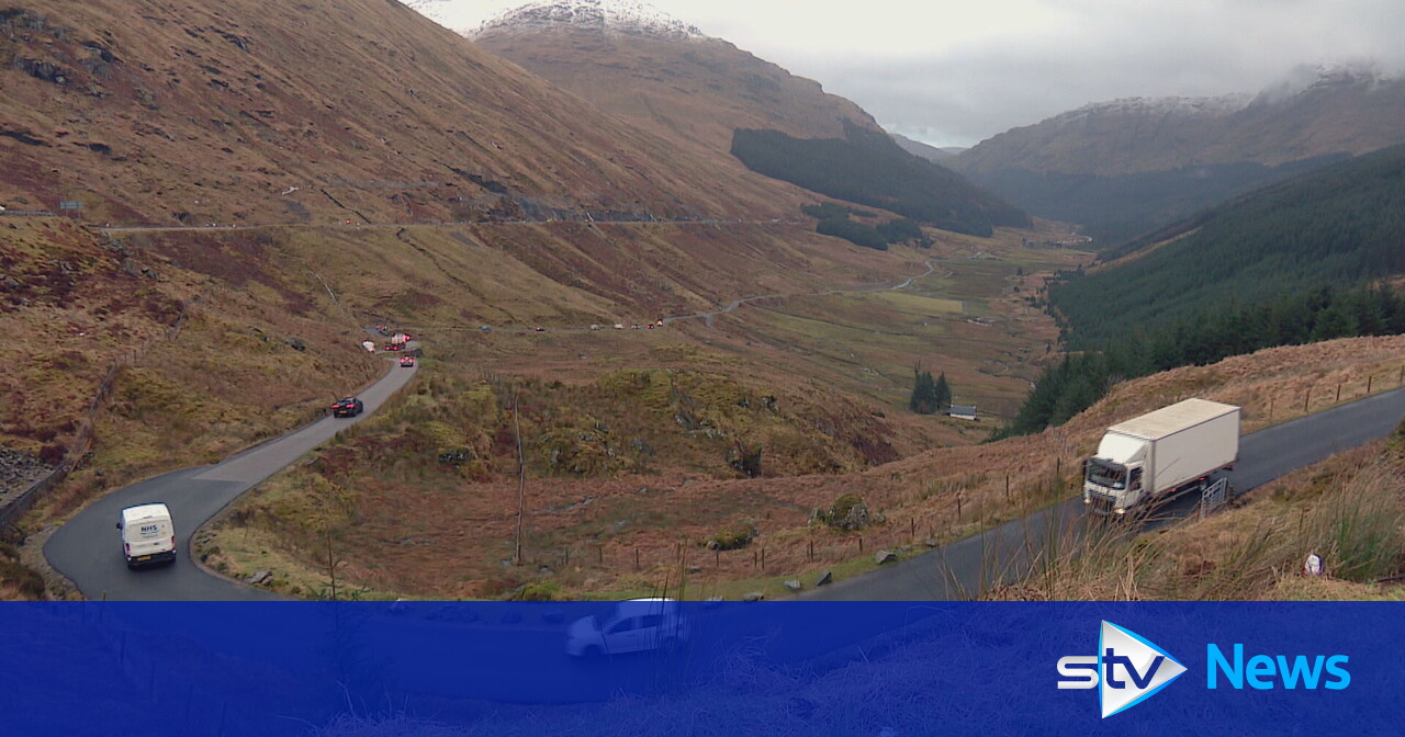 Rest and Be Thankful traffic on A83 diverted via Old Military Road due ...