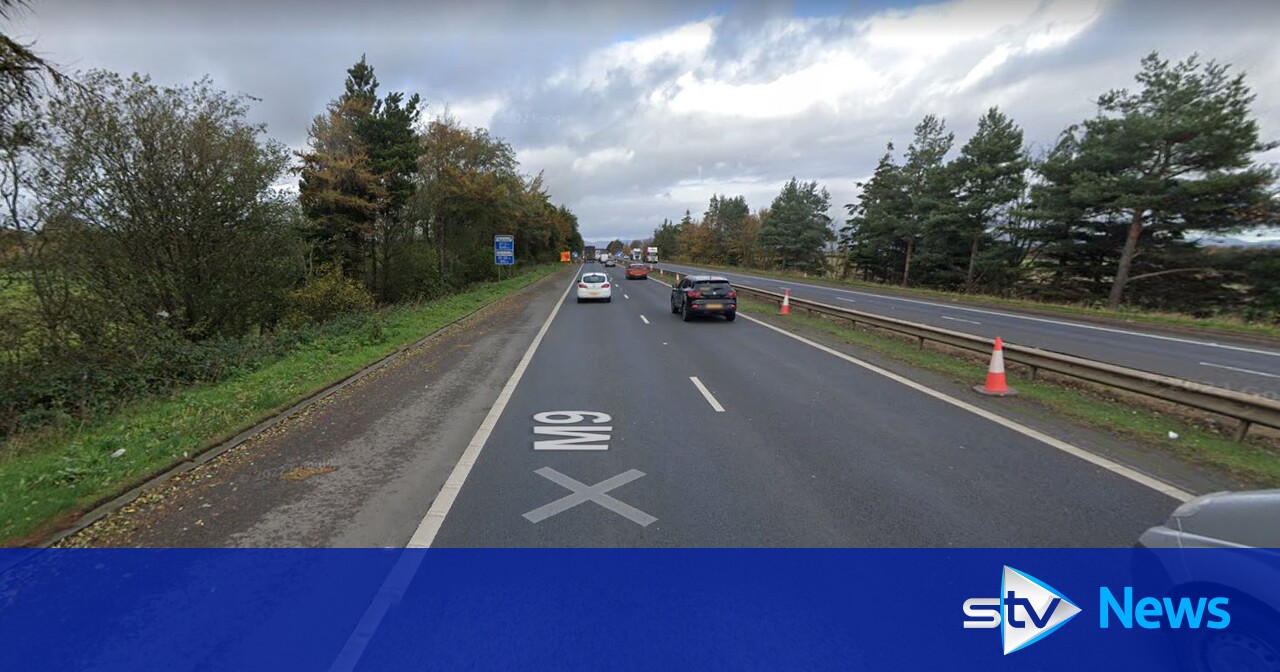 Man, 32, dies in crash that closes M9 motorway near Falkirk for over ...