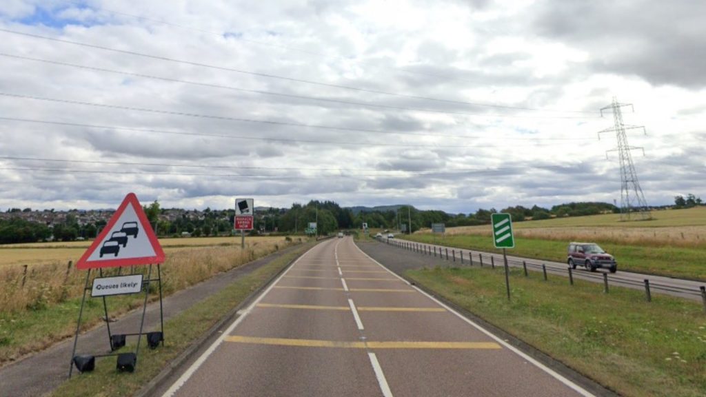 Two men rushed to hospital and a cow dies after road crash on A9 near ...