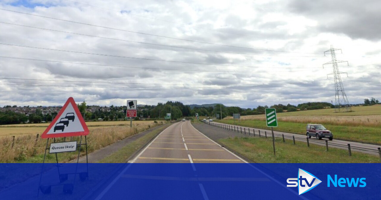 Two men rushed to hospital and a cow dies after road crash on A9 near ...