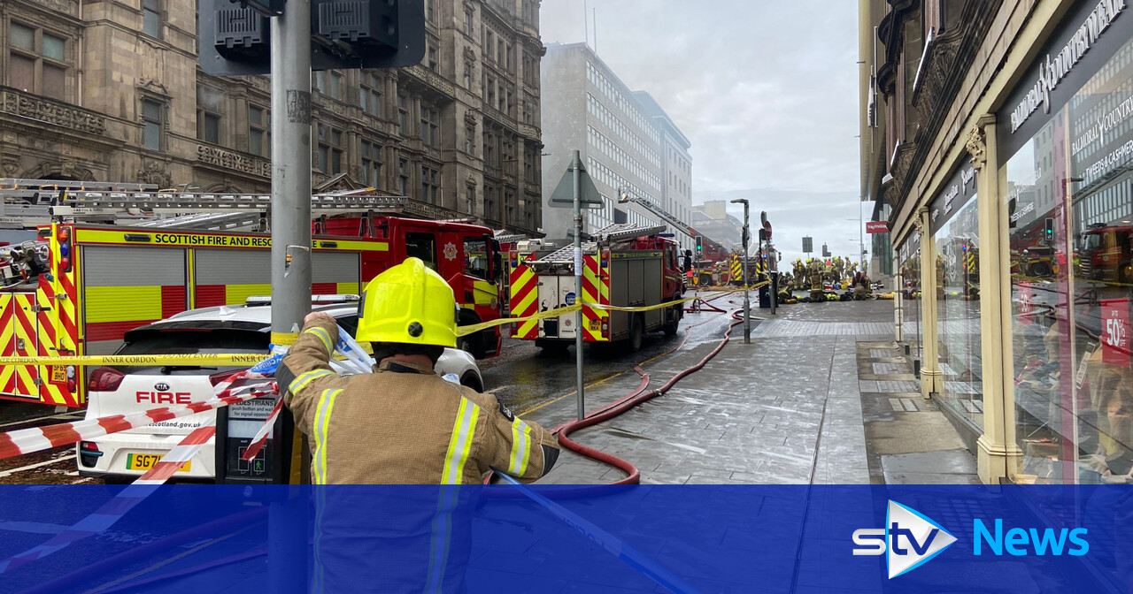 Probe into Edinburgh Jenners fire under way as firefighter remains in ...