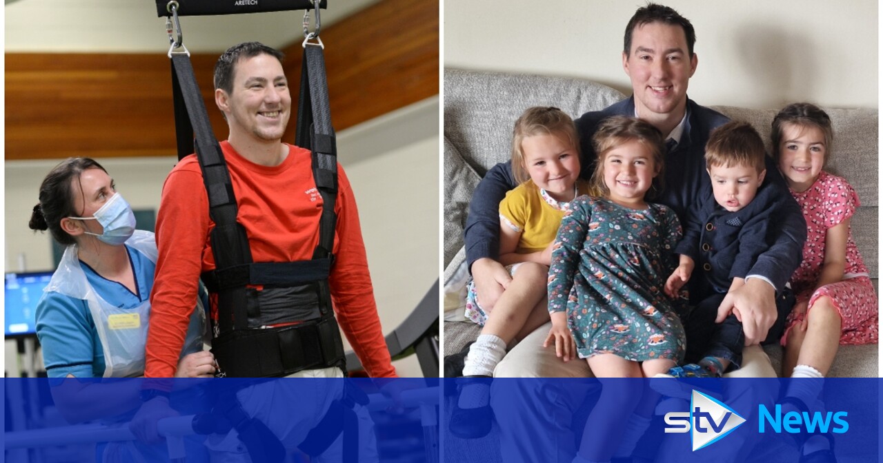 Dad paralysed in car crash able to walk thanks to ZeroG robotic therapy ...