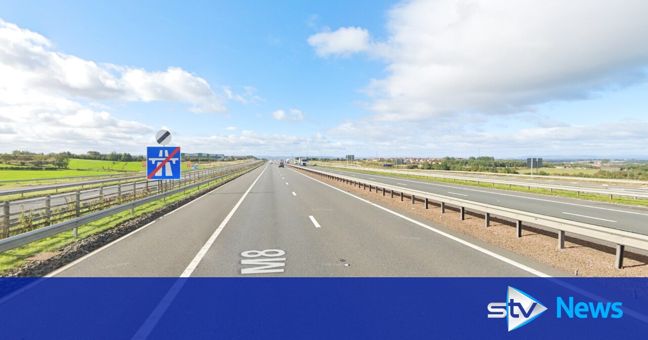 Teenager dies after car crashes into stationary lorry on M8 near Newhouse | STV News