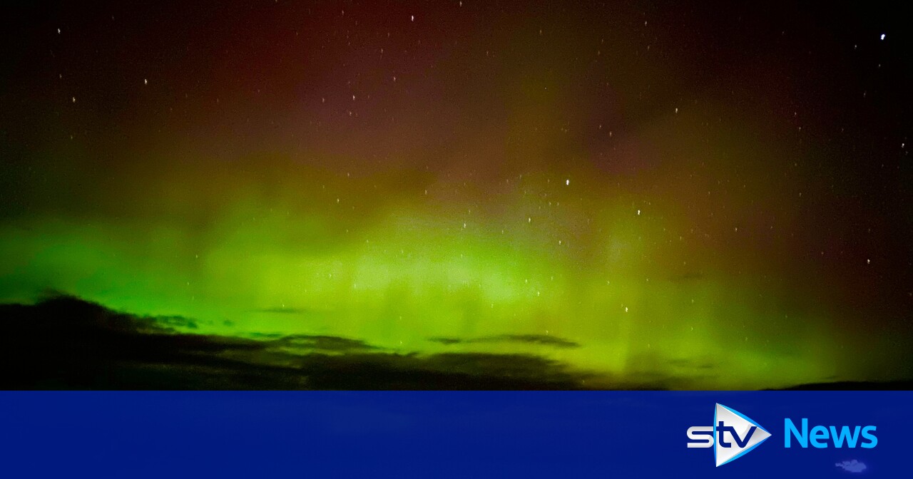 Dazzling scenes as Northern Lights brighten up skies across Scotland ...