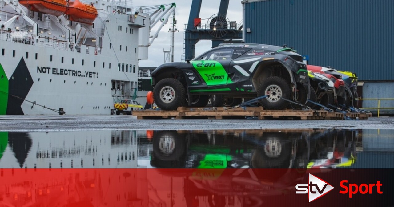 Cars arrive in Greenock ahead of Extreme E rally backed by F1 stars ...