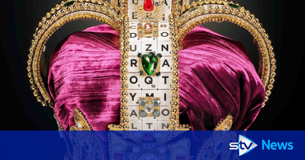 Replica of St Edward’s Crown made using 319 Scrabble pieces ahead of ...