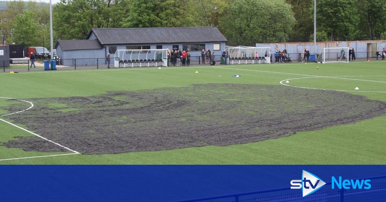 Dunipace FC 'heartbroken' after pitch set on fire | STV News