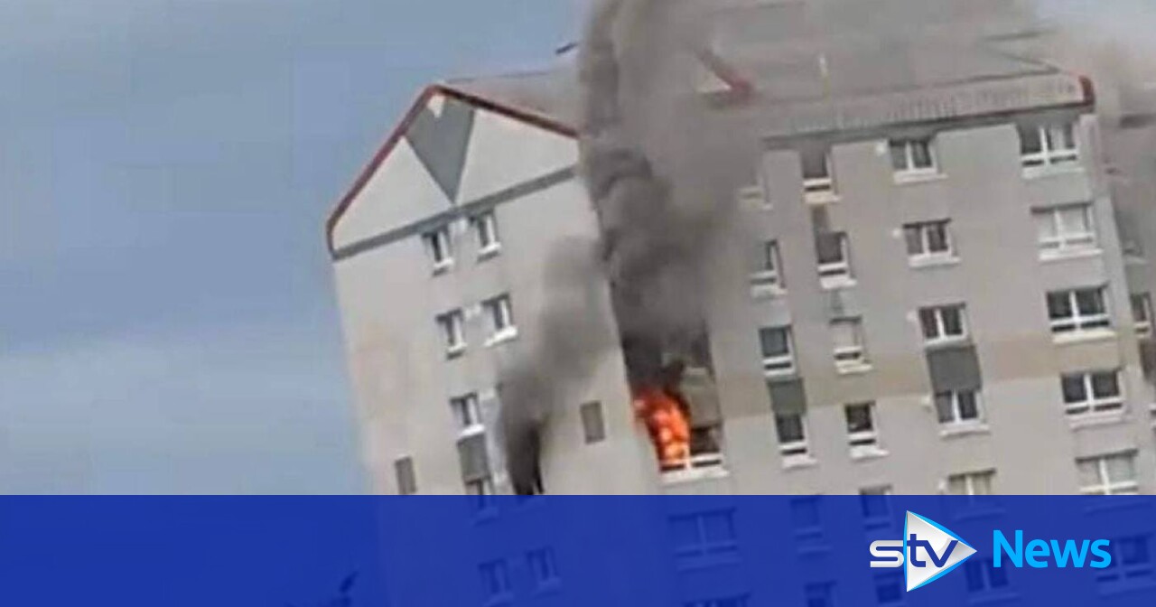 Residents evacuated as fire crews battle tower block blaze on Lomond ...
