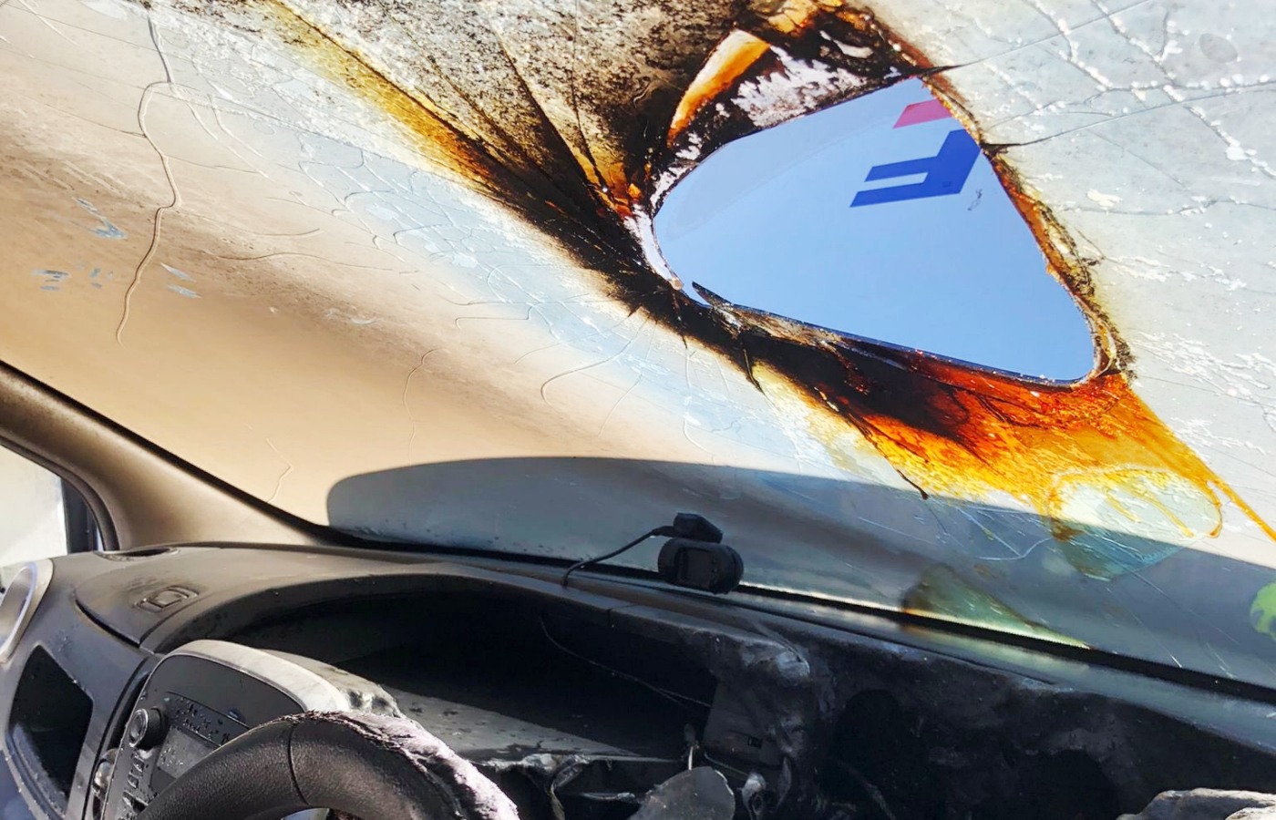 Shocking image shows aftermath after sunglasses on dashboard spark car ...