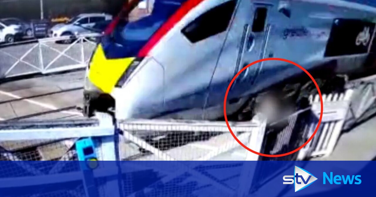 CCTV shows women seconds away from being hit by train at Elsenham level ...