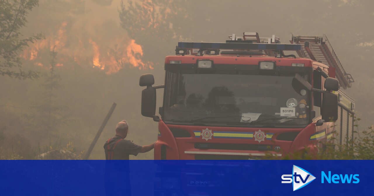 Fire crews battling massive wildfire near Inverness as smoke seen from ...