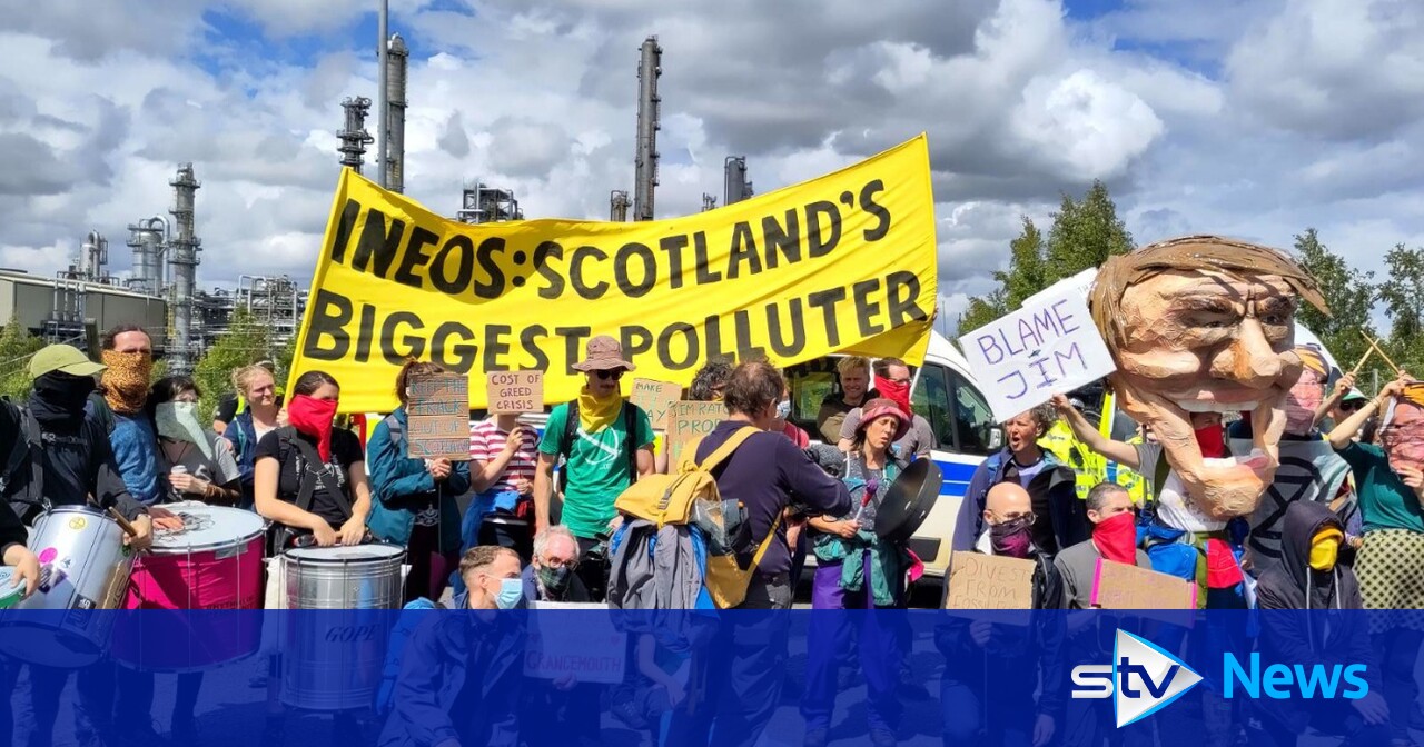 Climate camp activists march in 'day of resistance' at Ineos ...