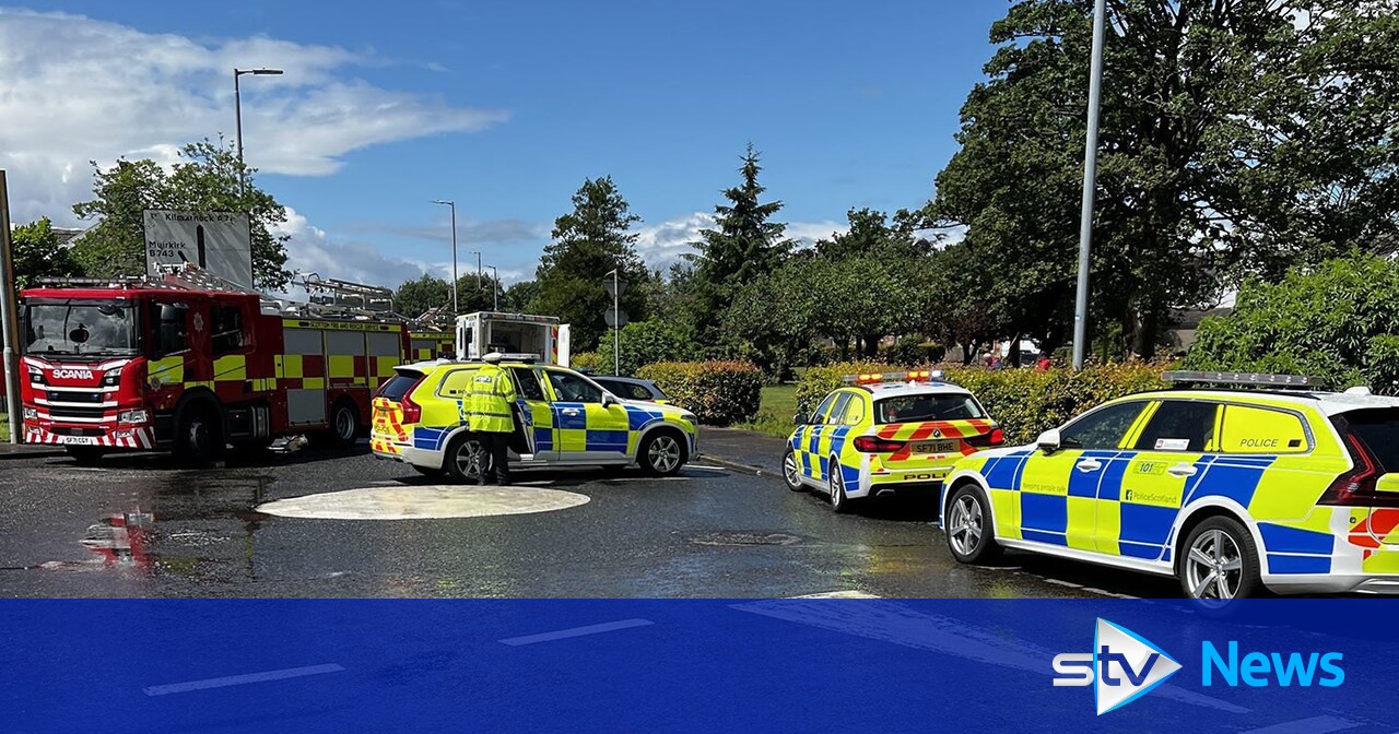 Pensioners taken to hospital after crashing into garden wall in ...