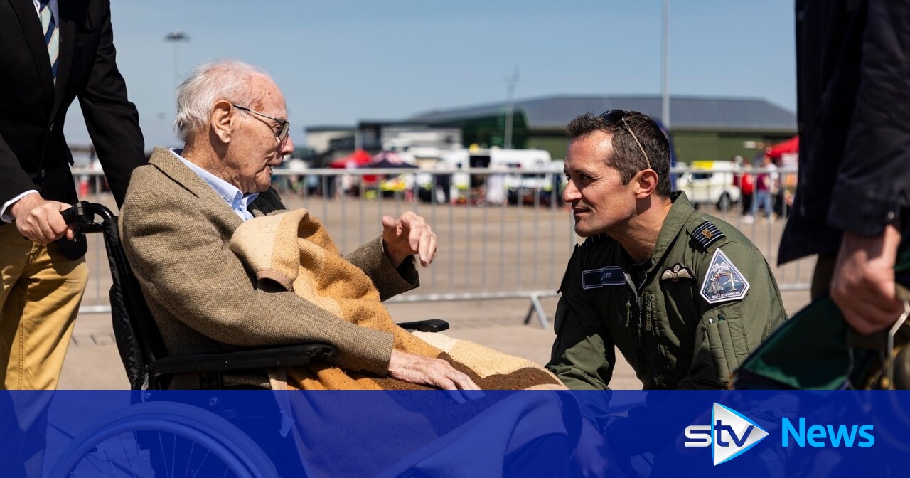 RAF Lossiemouth pilots pay tribute to hero 99-year-old Scottish WWII ...