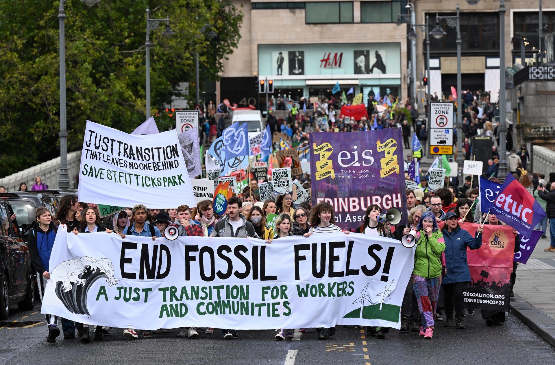 Climate campaigners march through Edinburgh to protest Rosebank oil ...