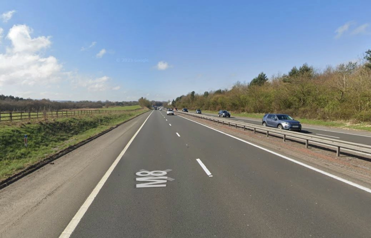 Collision blocks M8 carriageway near Bathgate in West Lothian as ...