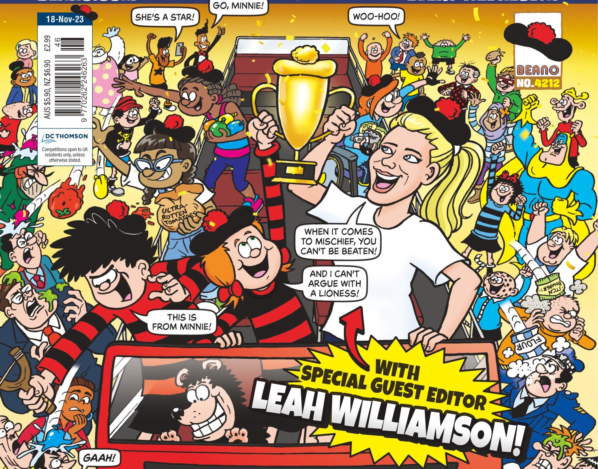 Lioness Leah Williamson guest-edits Beano to mark Minnie the Minx 70th ...