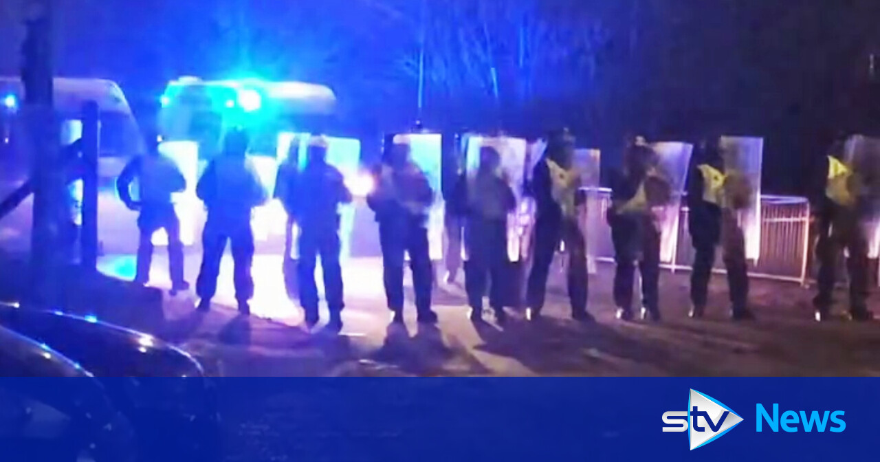 Seventh person arrested after riot police 'attacked' during village ...