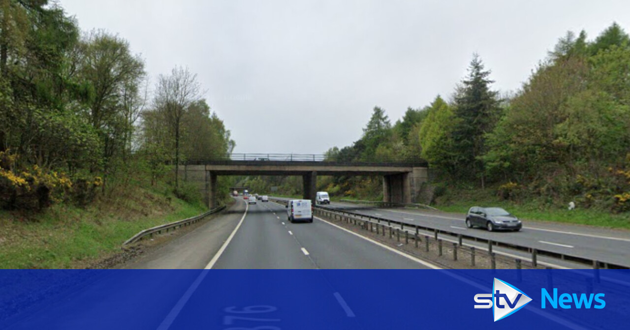 Several vehicles damaged after items thrown from M876 motorway overpass ...